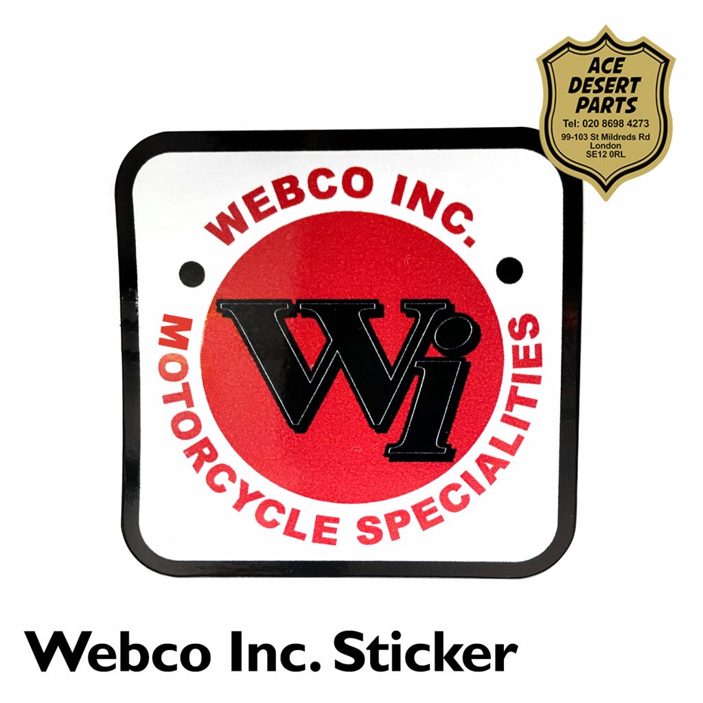 Webco Inc Motorcycle Specialties Sticker - Ace Classics